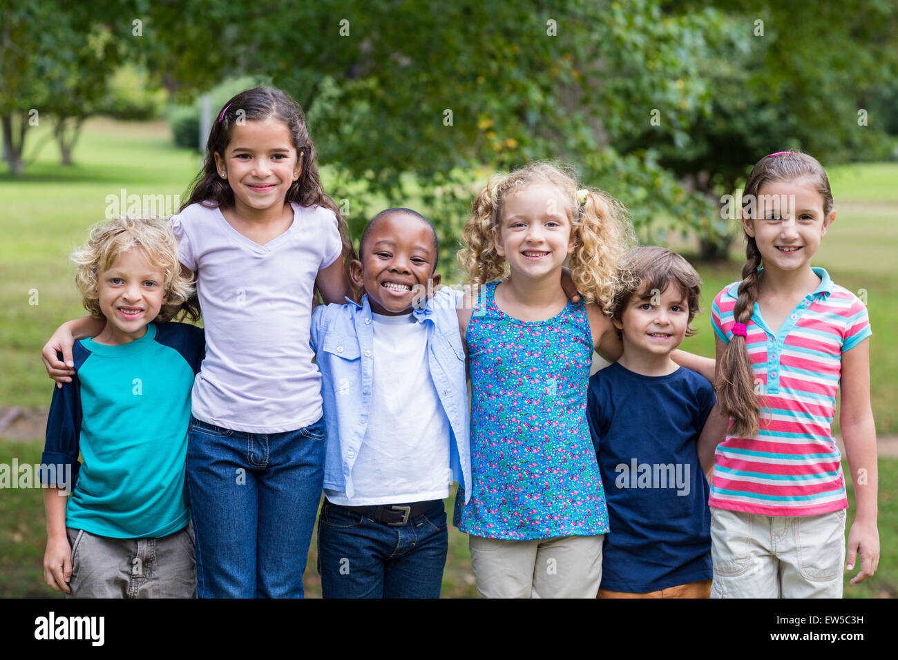 Happy child in the park together Stock Photo - Alamy