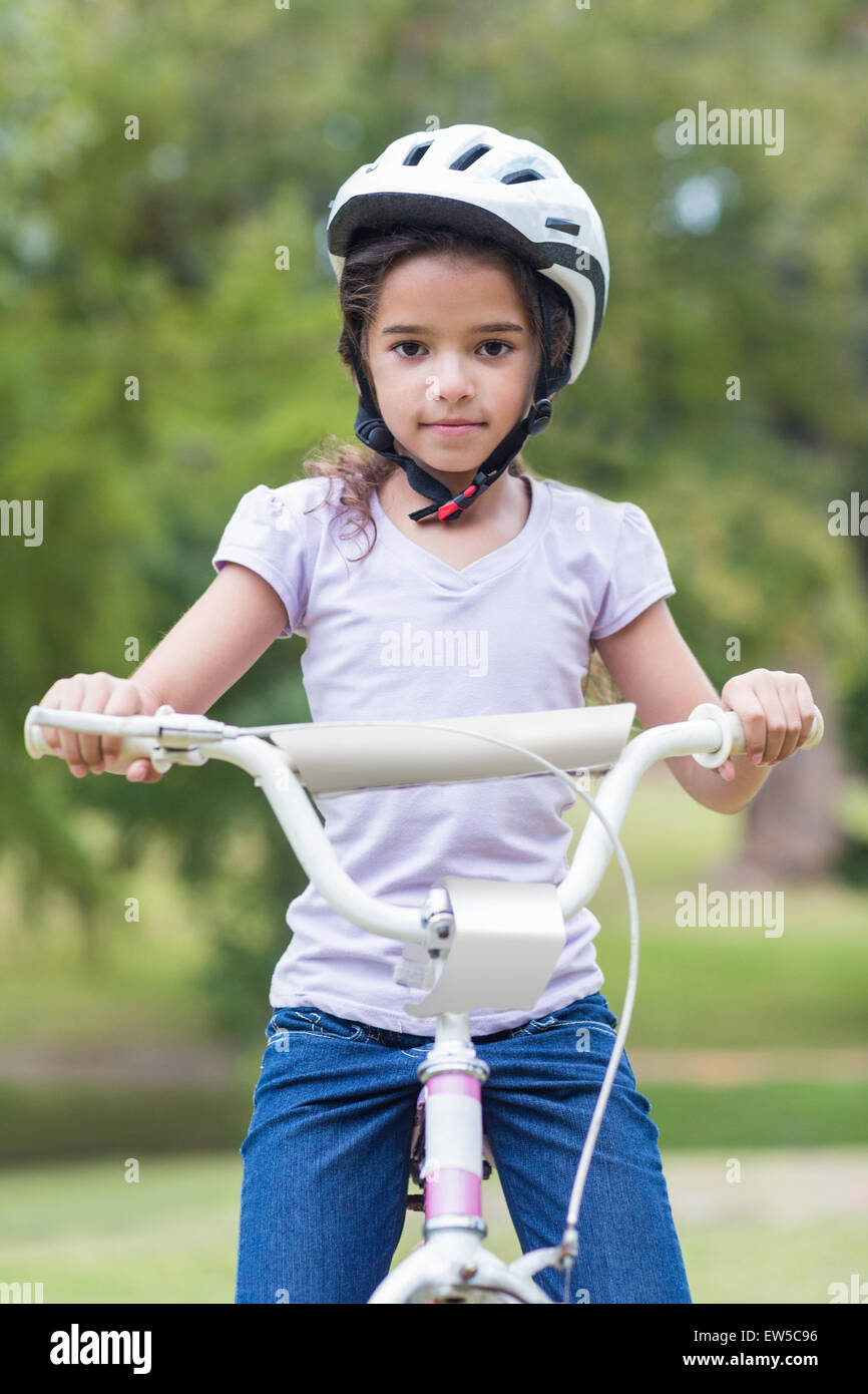 little girl using her bike Stock Photo - Alamy
