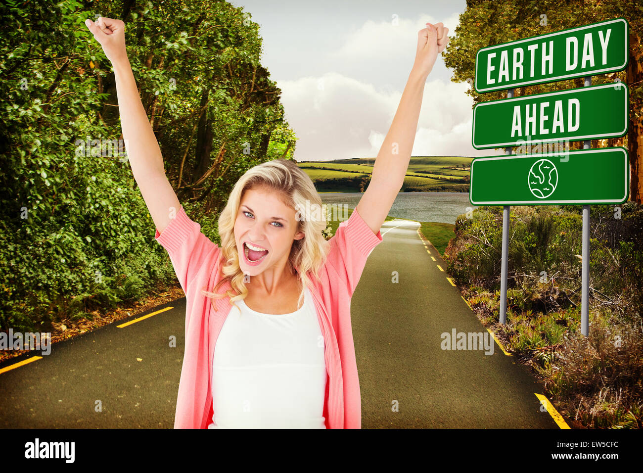 Portrait excited young woman feeling hi-res stock photography and ...