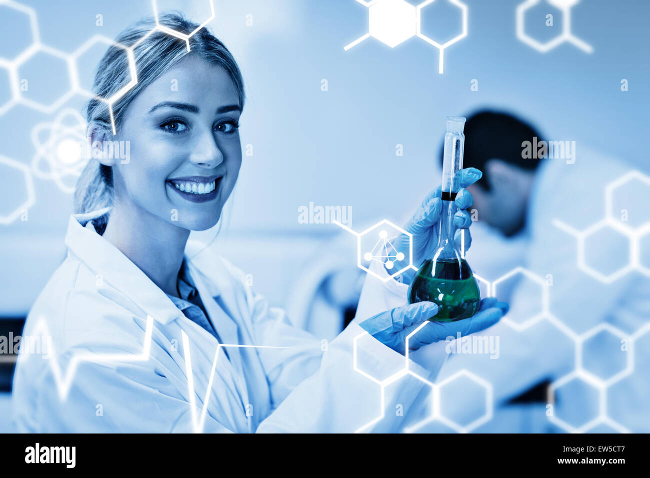 Composite image of science graphic Stock Photo - Alamy