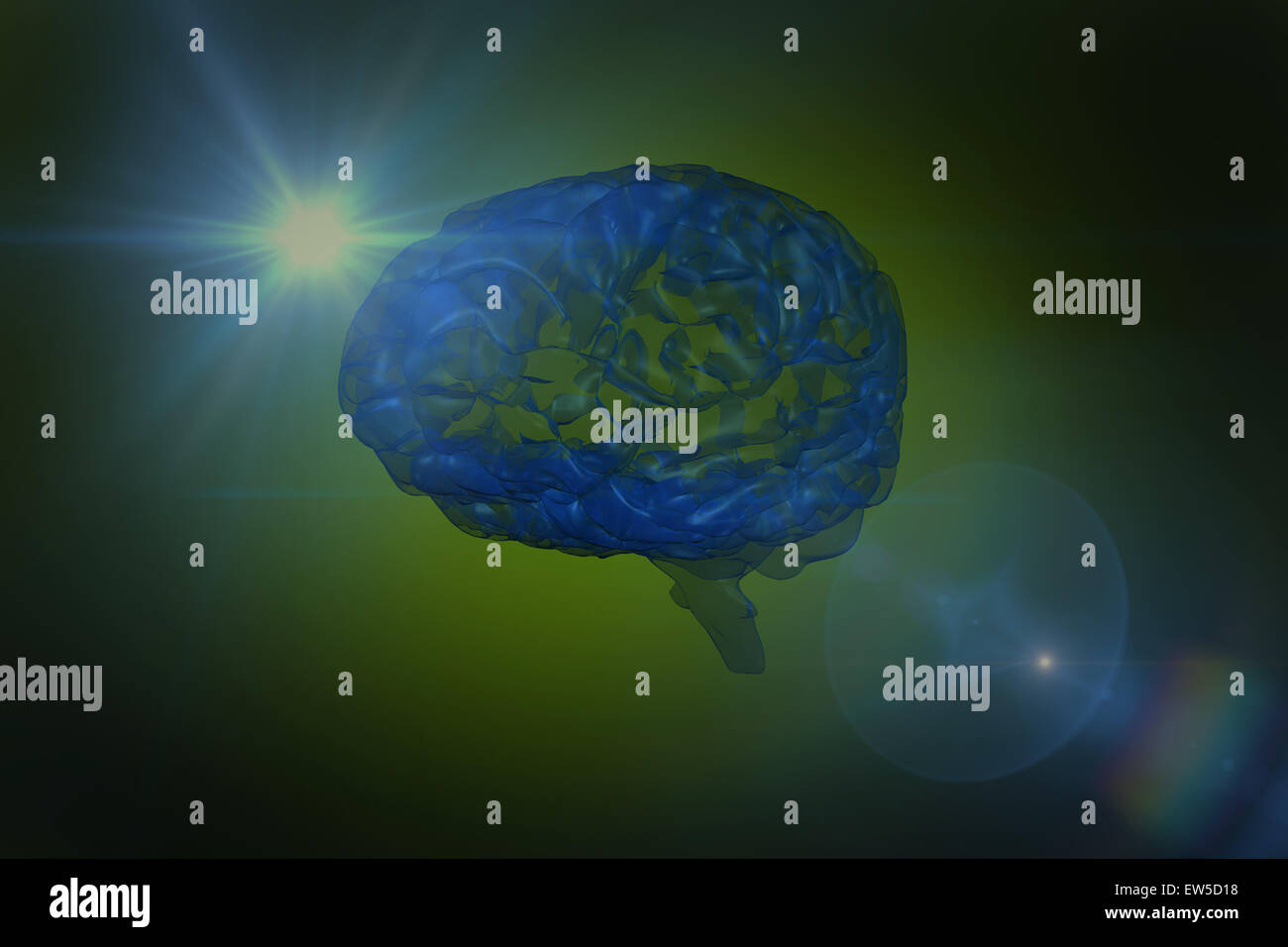 Composite image of brain Stock Photo - Alamy