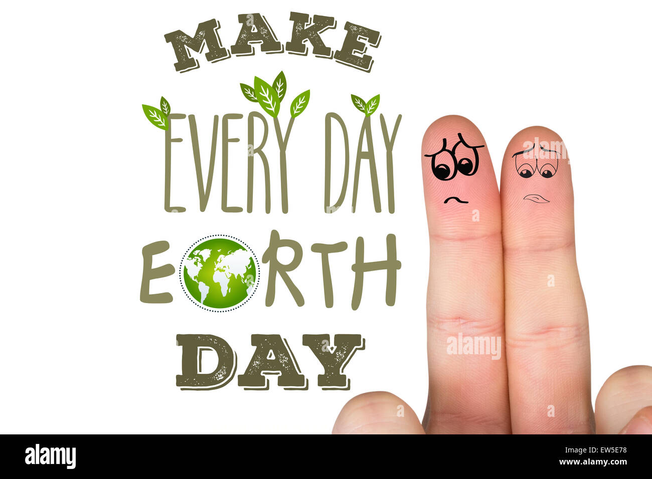 Composite image of sad fingers Stock Photo - Alamy