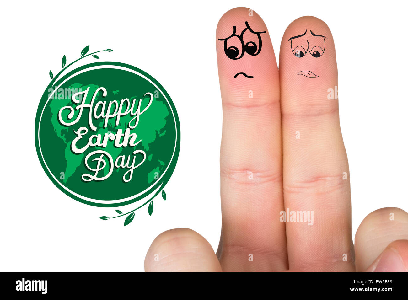 Composite image of sad fingers Stock Photo - Alamy