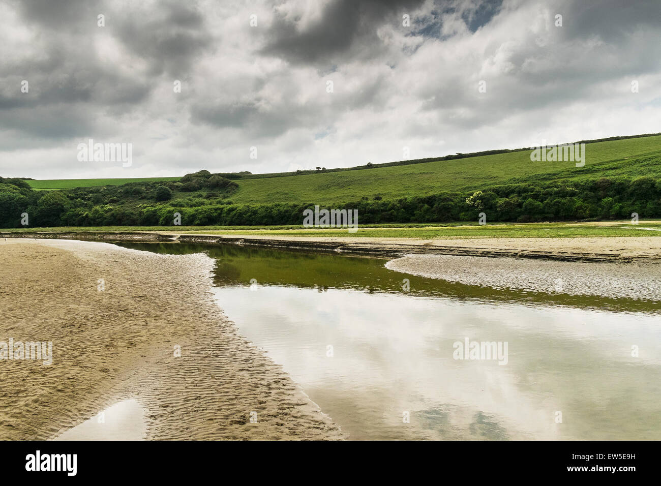 The Gannel Estuary in Newquay, Cornwall Stock Photo - Alamy