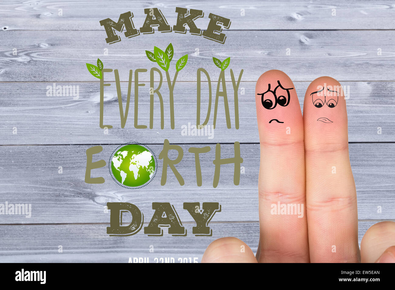 Composite image of sad fingers Stock Photo - Alamy