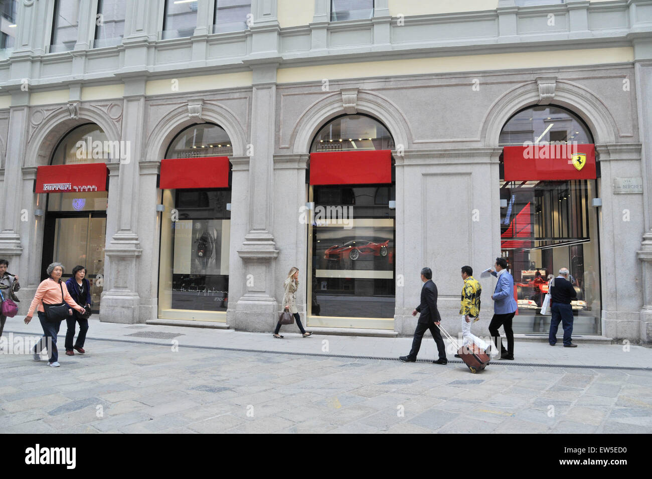 Grand opening of the new Ferrari store/showroom in Milan Featuring ...