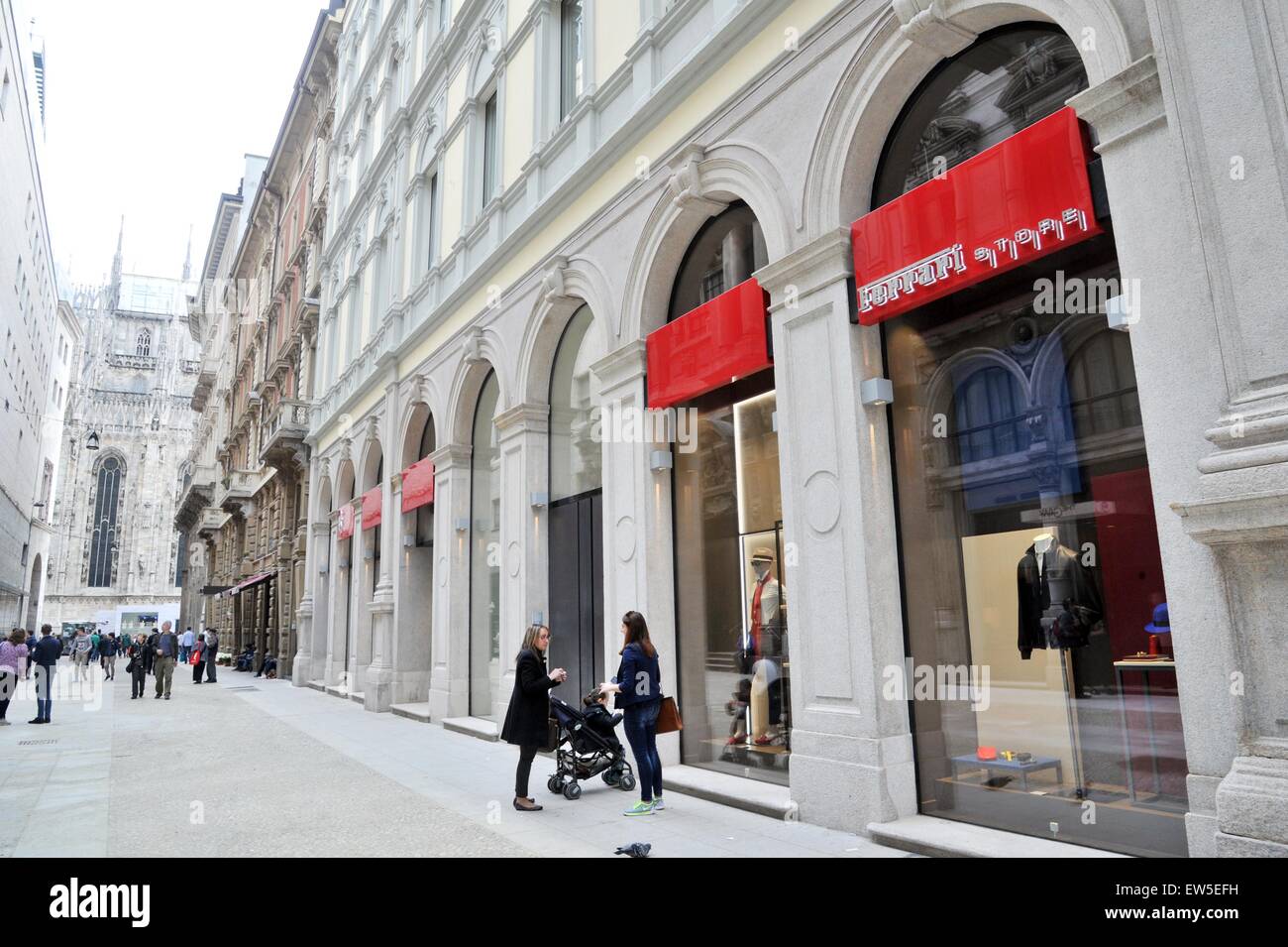 Grand opening of the new Ferrari store/showroom in Milan Featuring ...