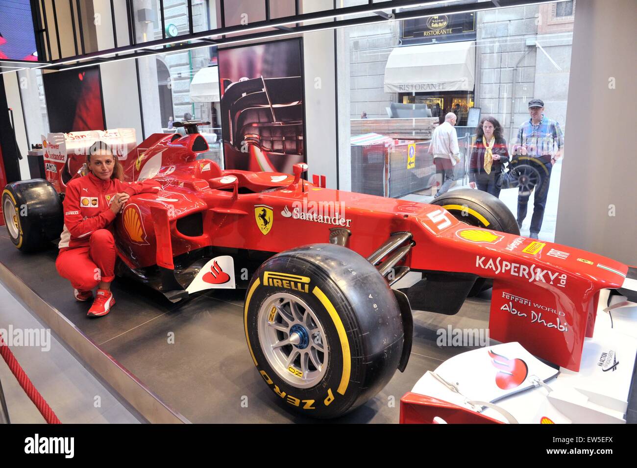 Grand opening of the new Ferrari store/showroom in Milan Featuring ...