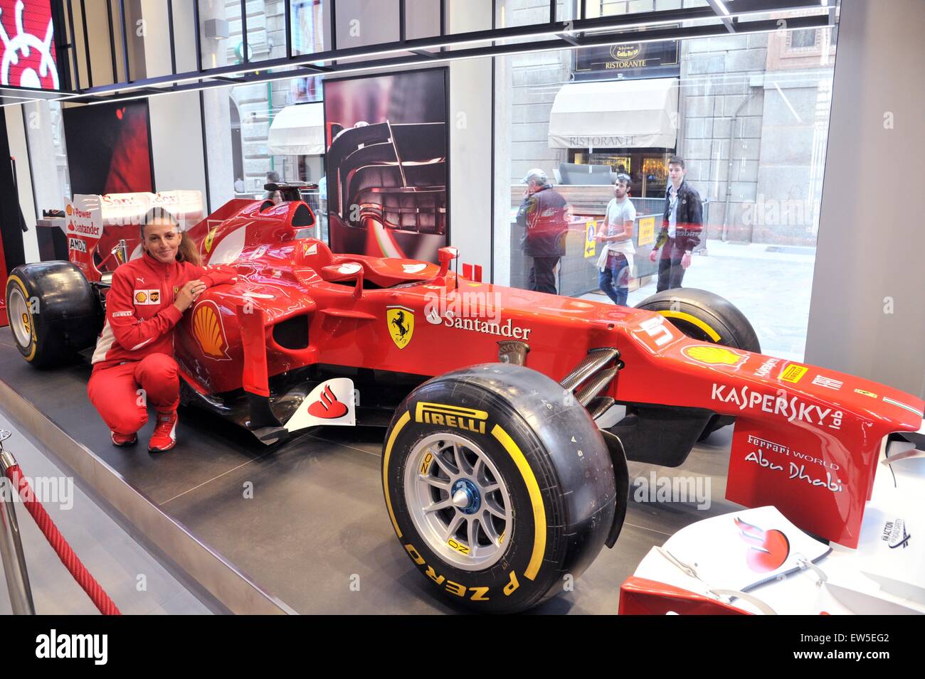 Grand opening of the new Ferrari store/showroom in Milan Featuring ...