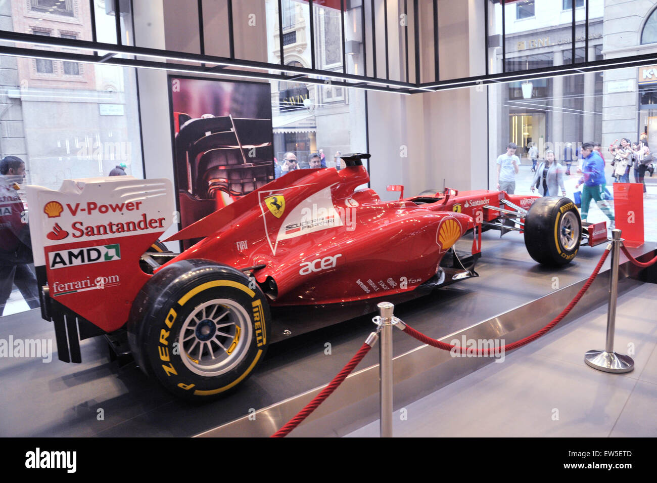 Grand opening of the new Ferrari store/showroom in Milan Featuring ...
