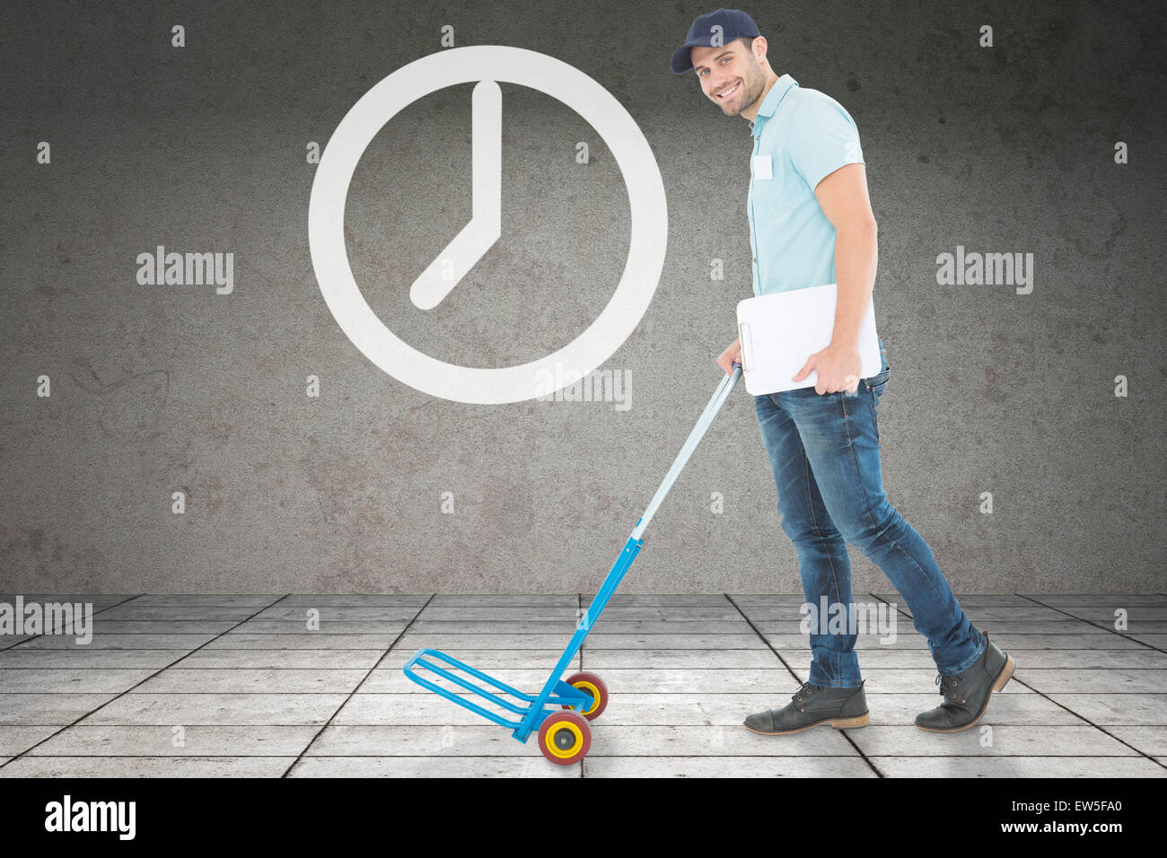 Shadow pushing trolley hi-res stock photography and images - Alamy