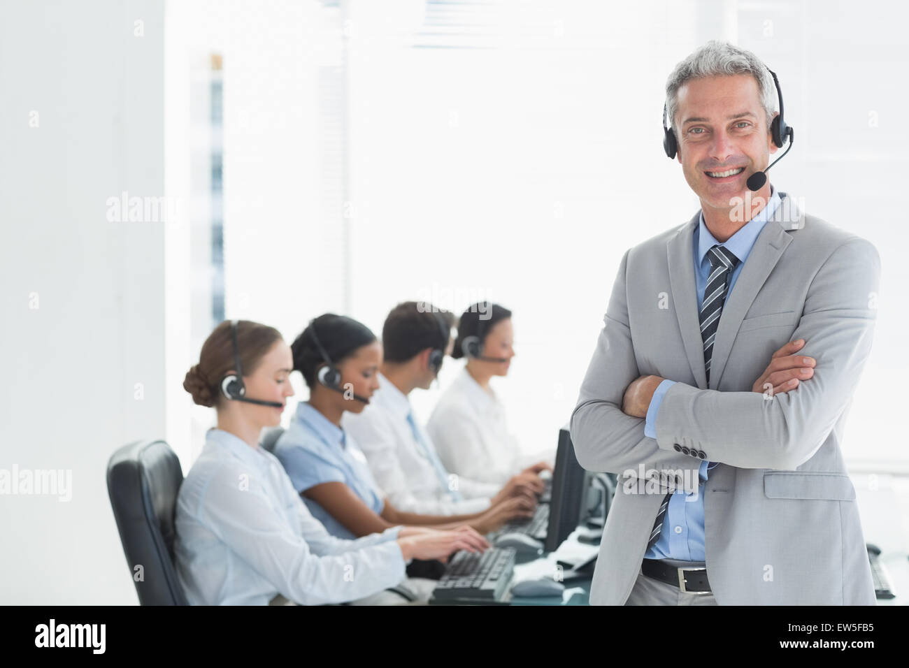 Chinese businessman call center hi-res stock photography and images - Alamy