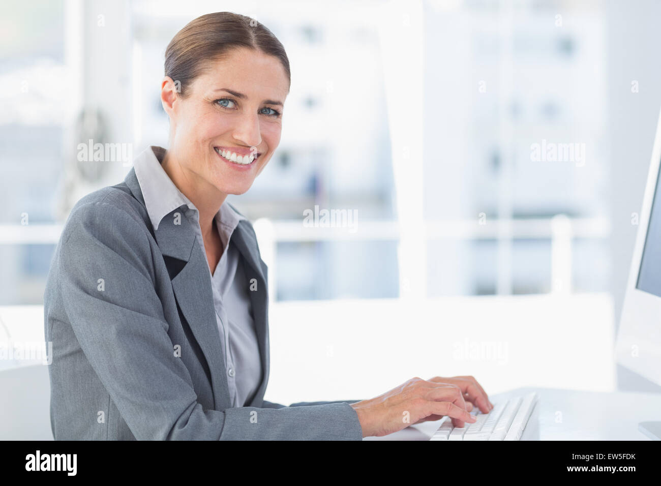 Mature businesswoman using computer hi-res stock photography and images ...