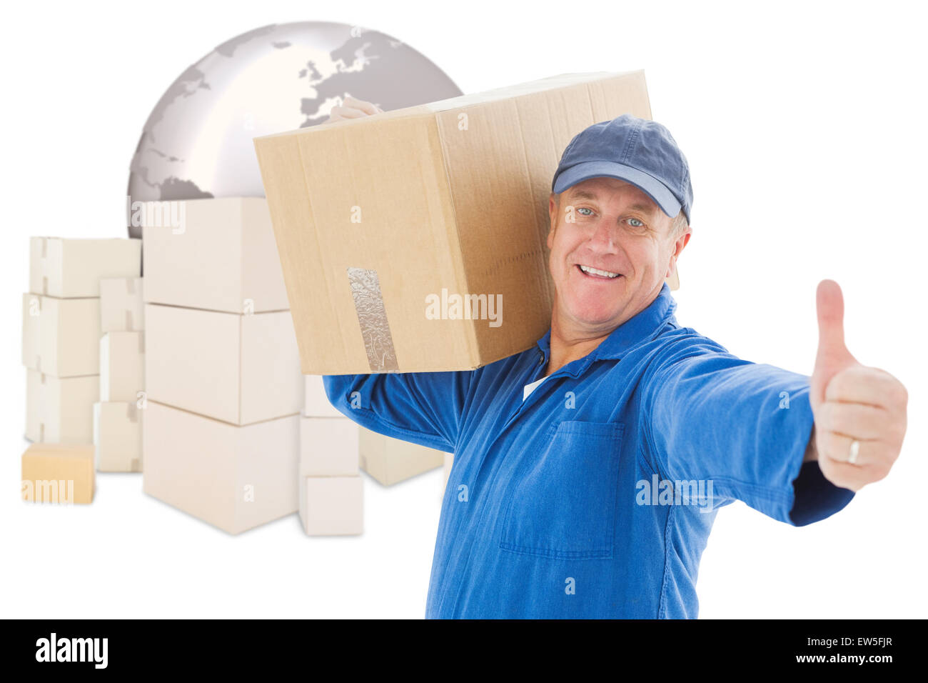 Positive man holding box hi-res stock photography and images - Alamy