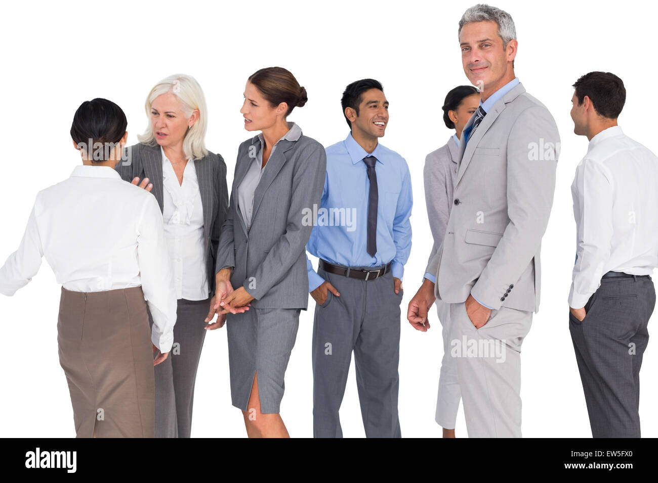 Business people speaking together Stock Photo - Alamy