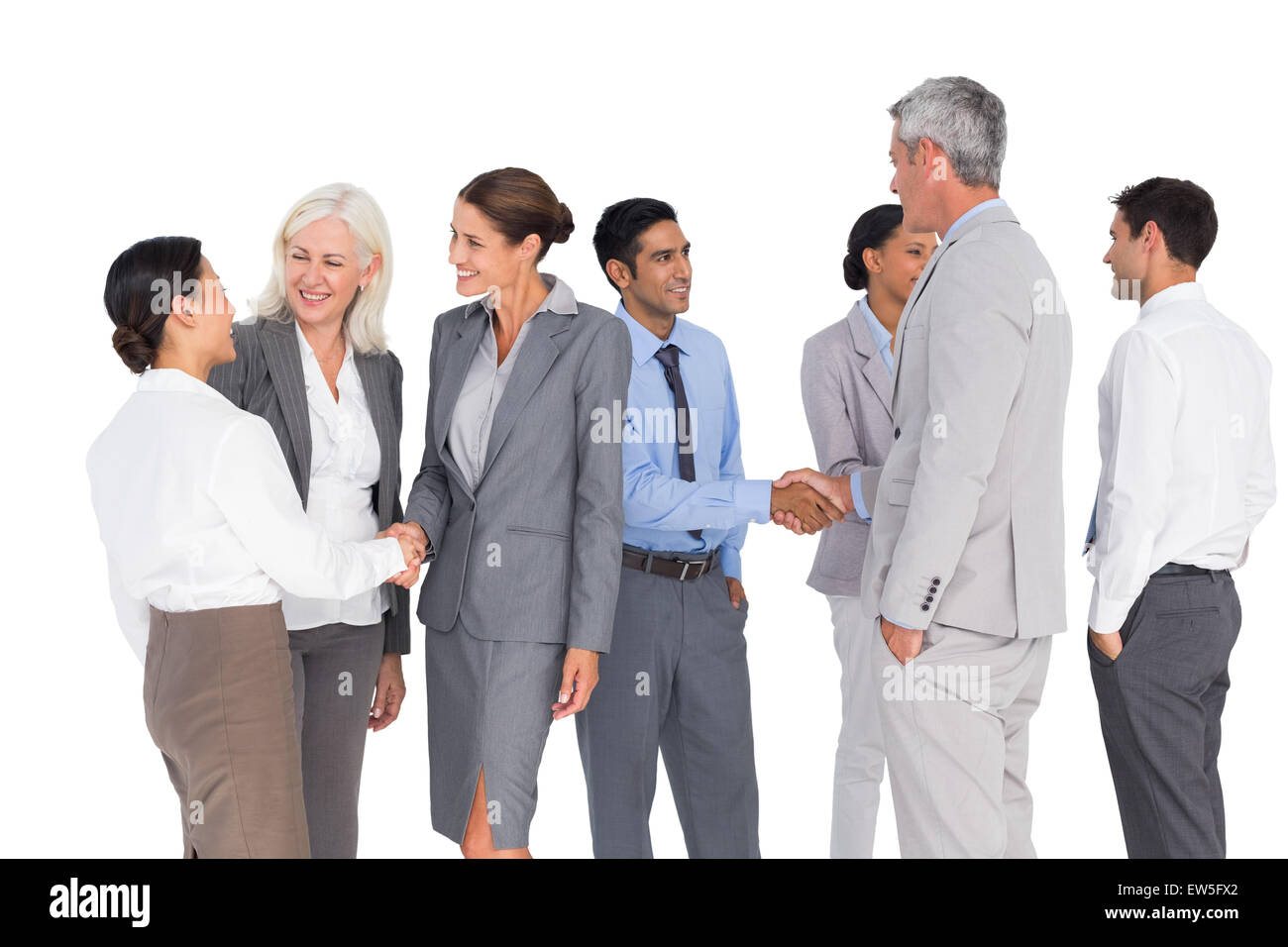 Business people speaking together Stock Photo - Alamy