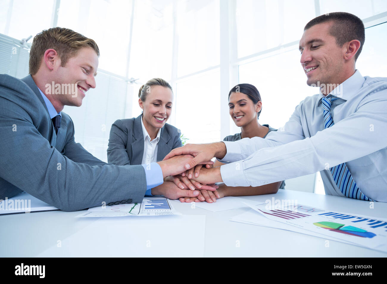Business team celebrating a good job Stock Photo - Alamy