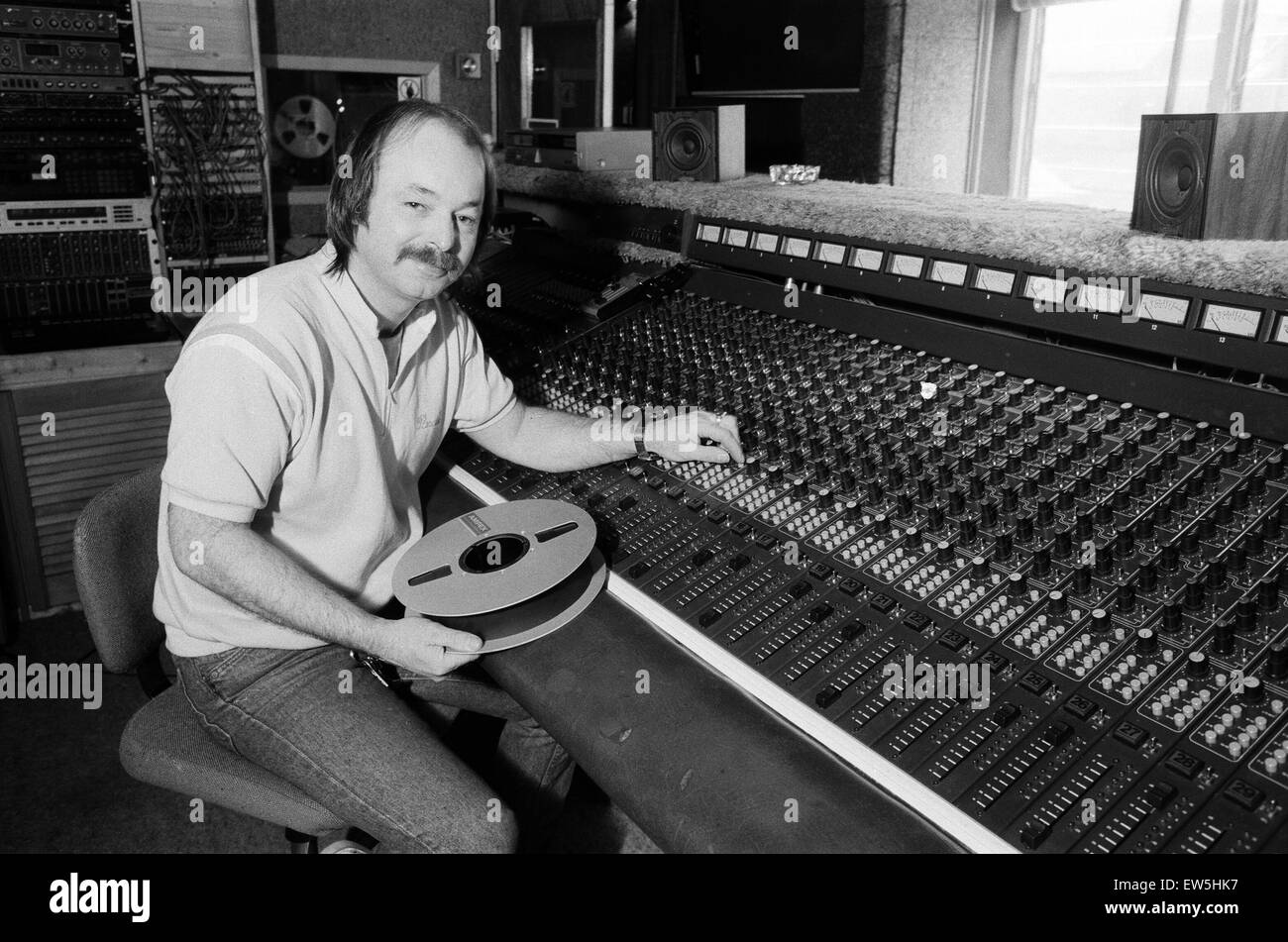 Rob Bruce at Rich Bitch recording studios. 12th June 1986 Stock Photo ...