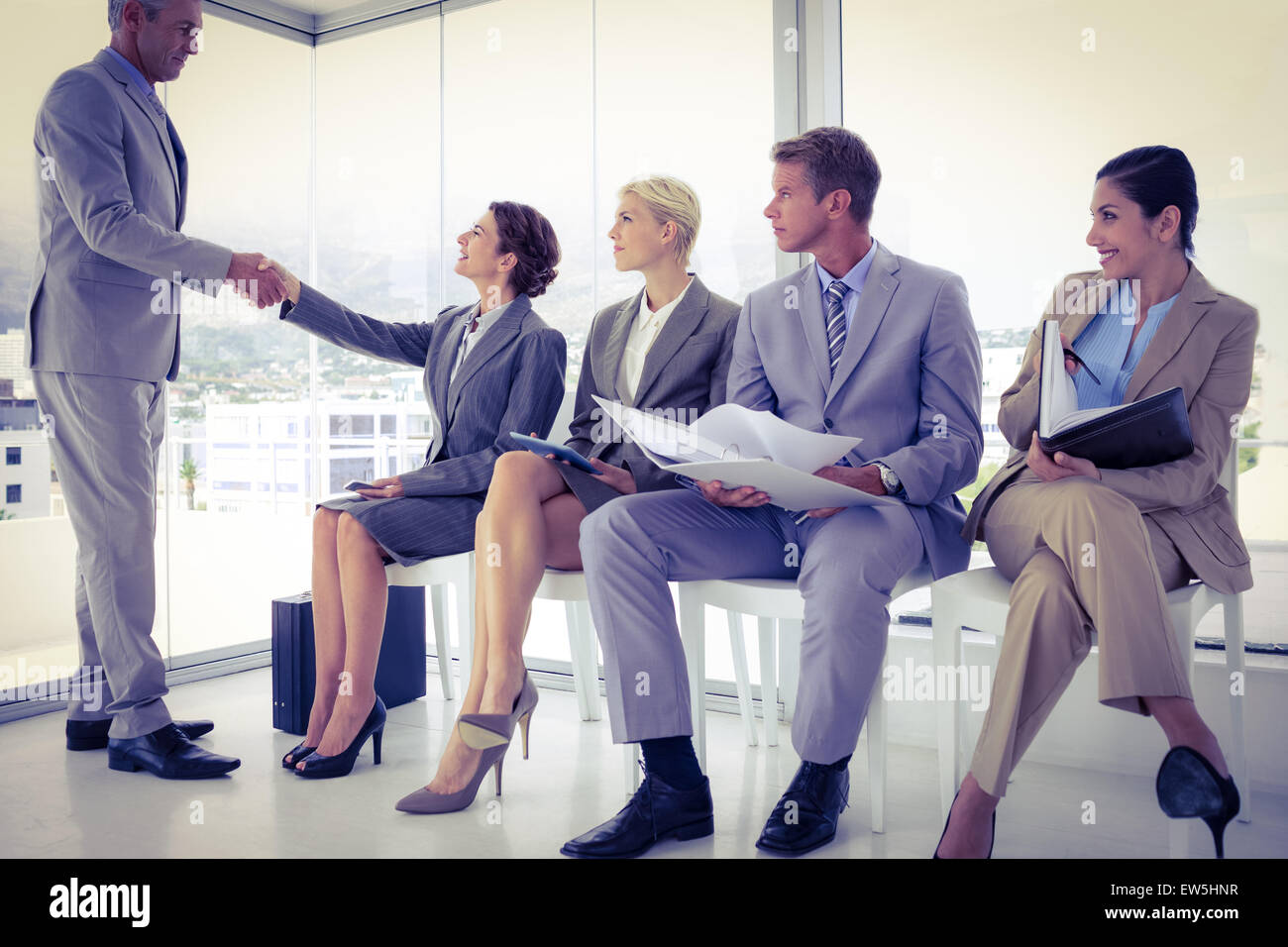 Interview line hi-res stock photography and images - Alamy