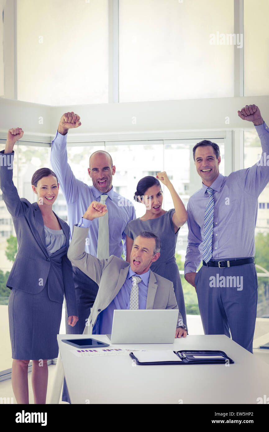 A portrait of a cheering team hi-res stock photography and images - Alamy