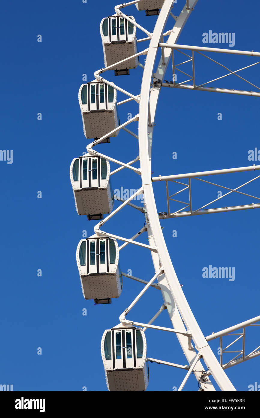 Detail of a giant white ferris wheel Stock Photo - Alamy