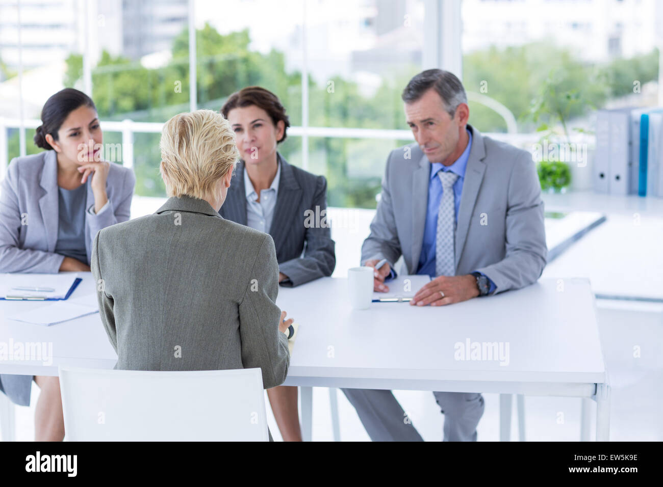 Interview panel listening job applicant hi-res stock photography and ...