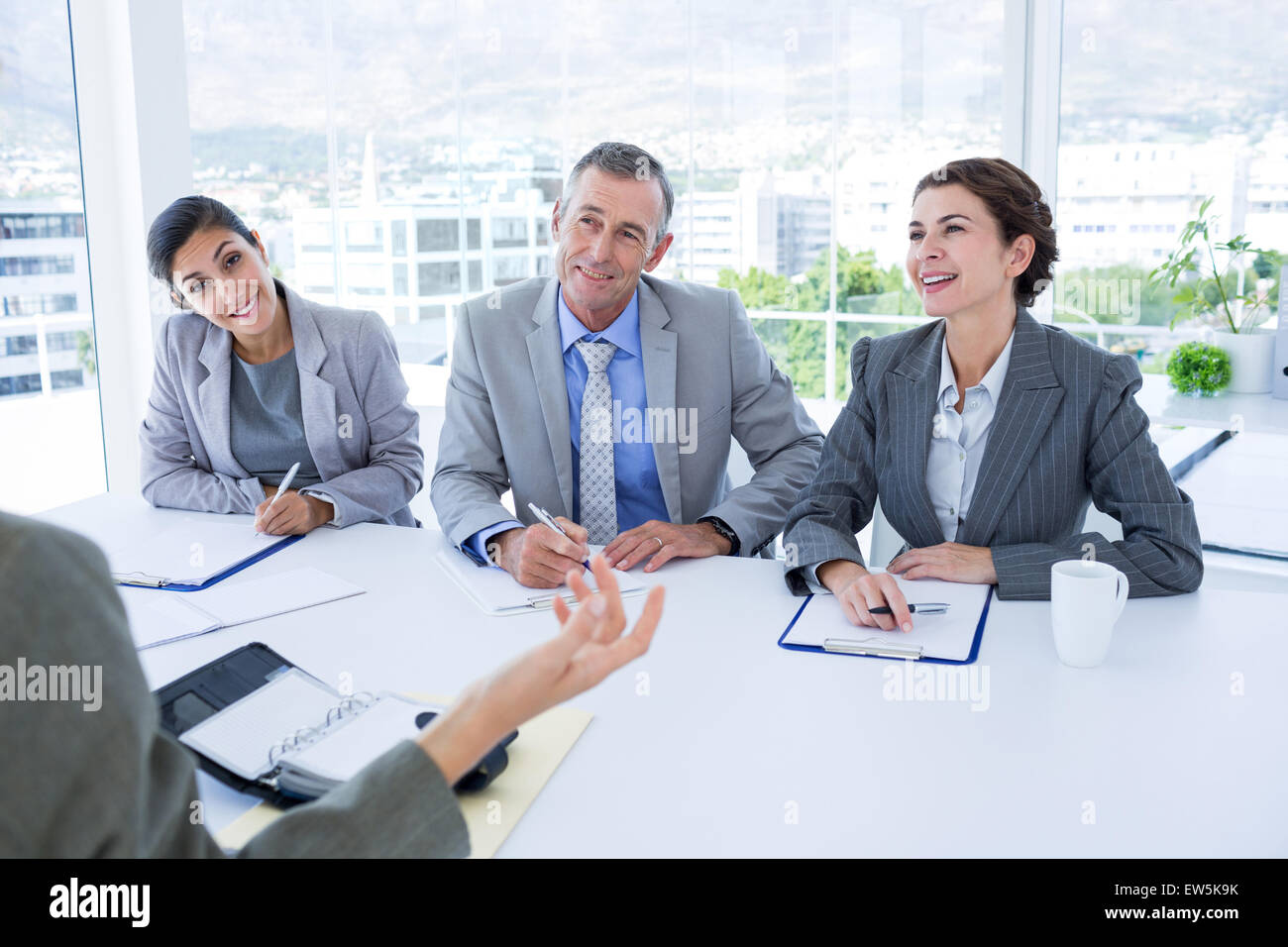 Interview panel listening applicant hi-res stock photography and images - Alamy