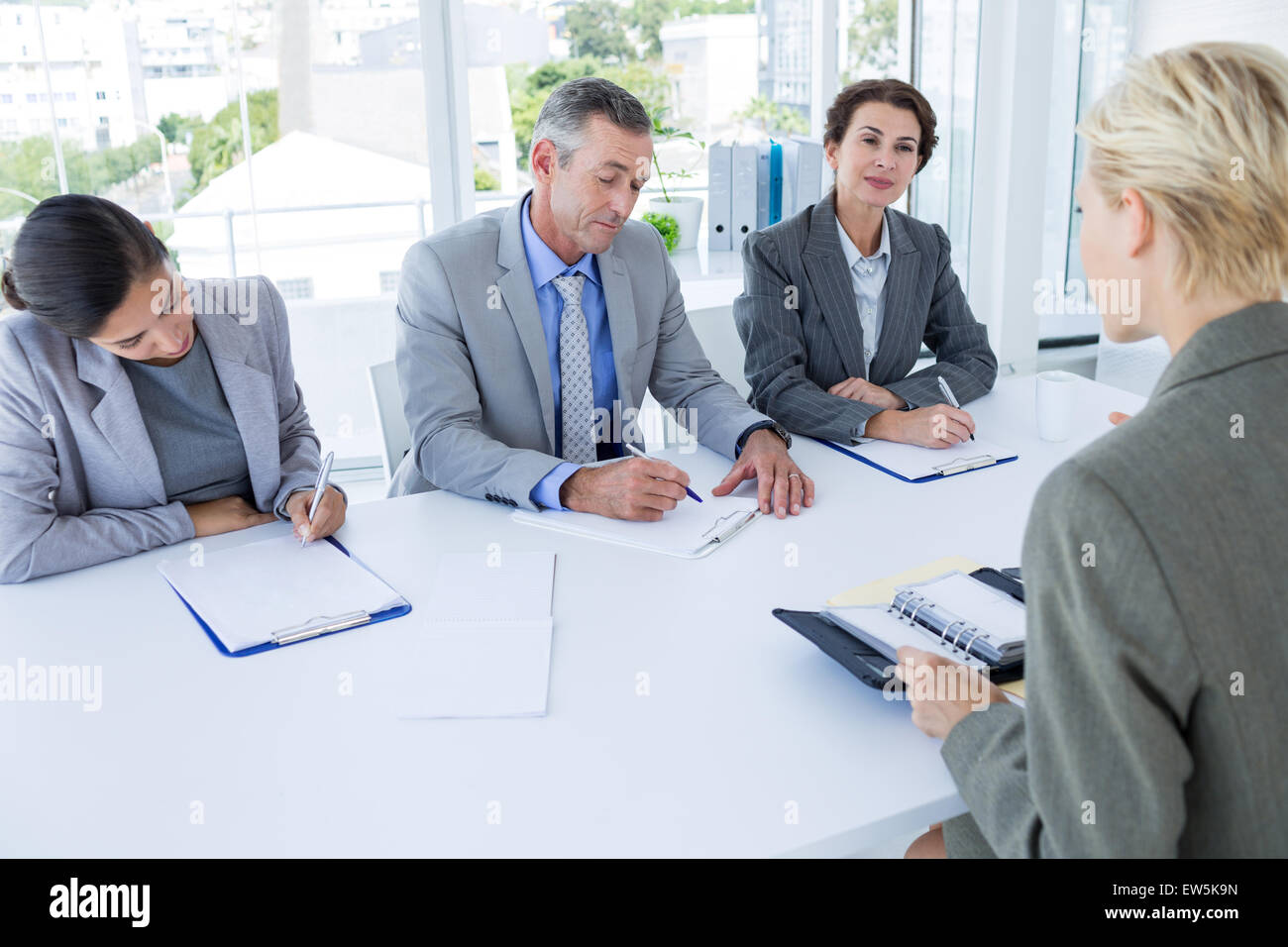 Interview panel listening job applicant hi-res stock photography and ...