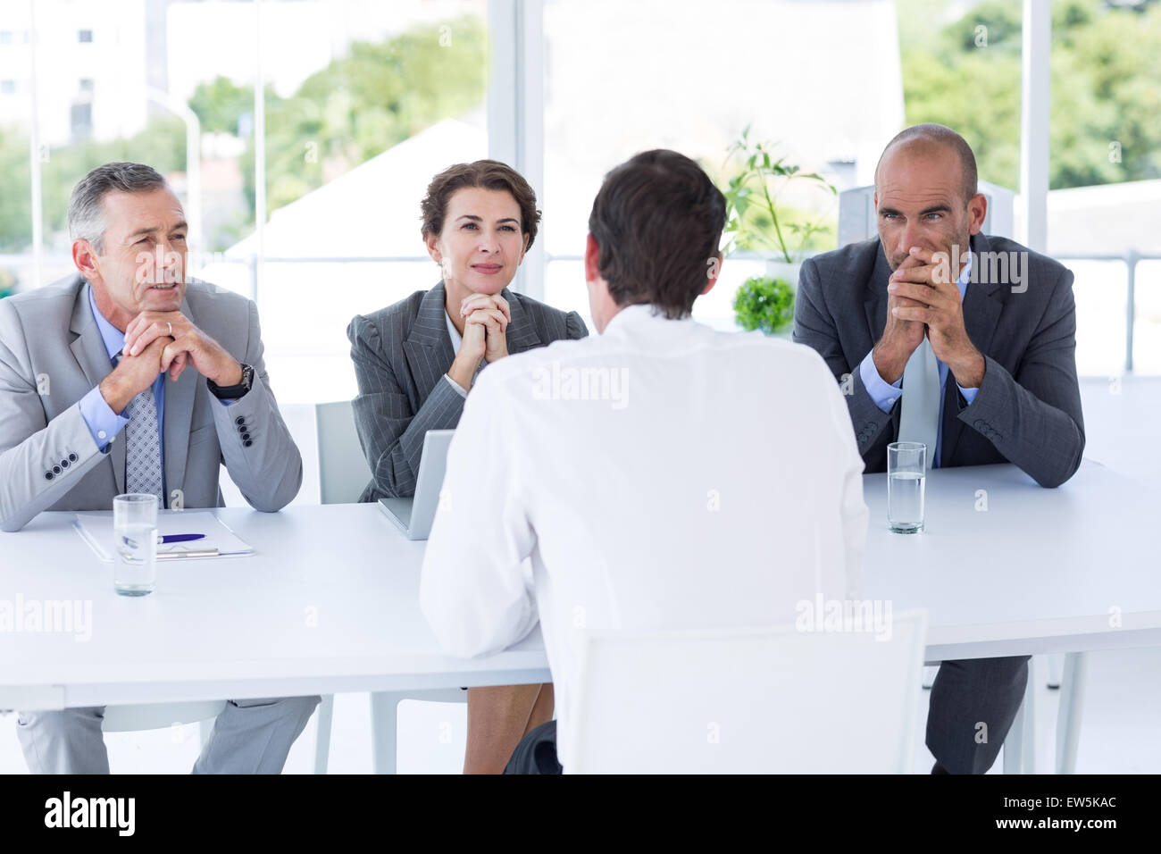 Interview panel mature hi-res stock photography and images - Alamy