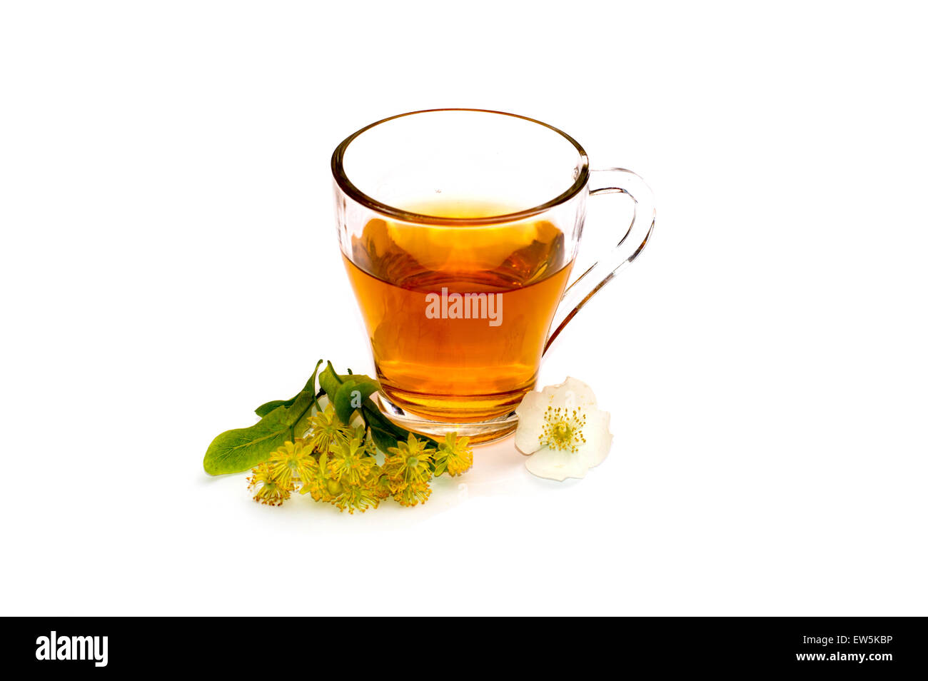 the lime flower tea Stock Photo - Alamy