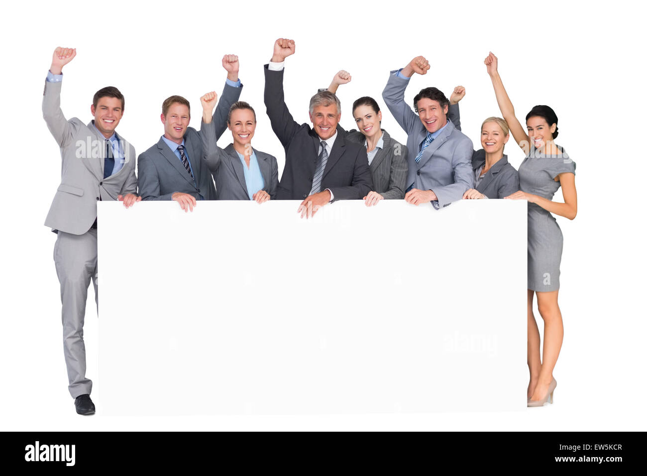 Team man woman holding Cut Out Stock Images & Pictures - Alamy