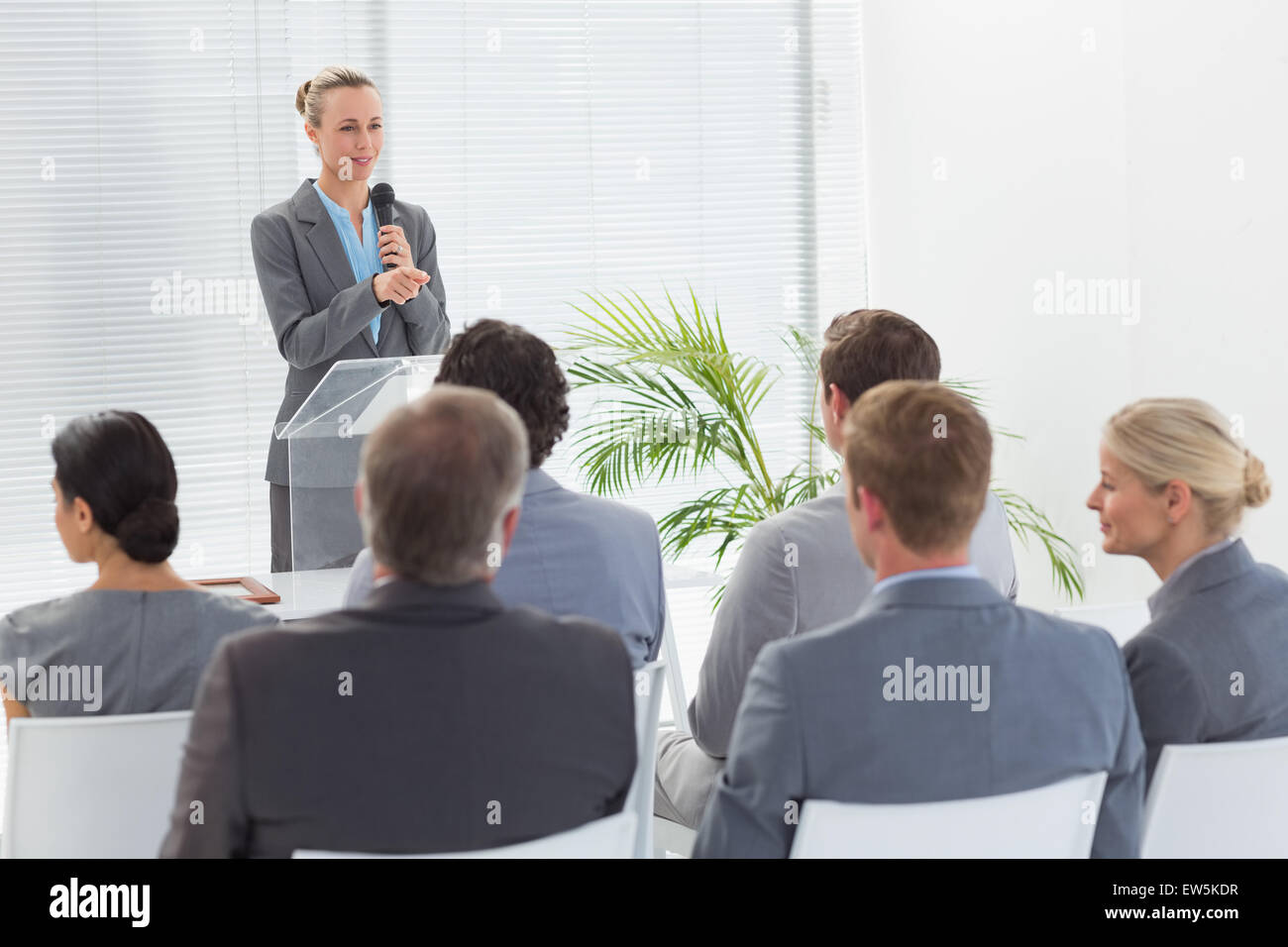 Talking during conference hi-res stock photography and images - Alamy