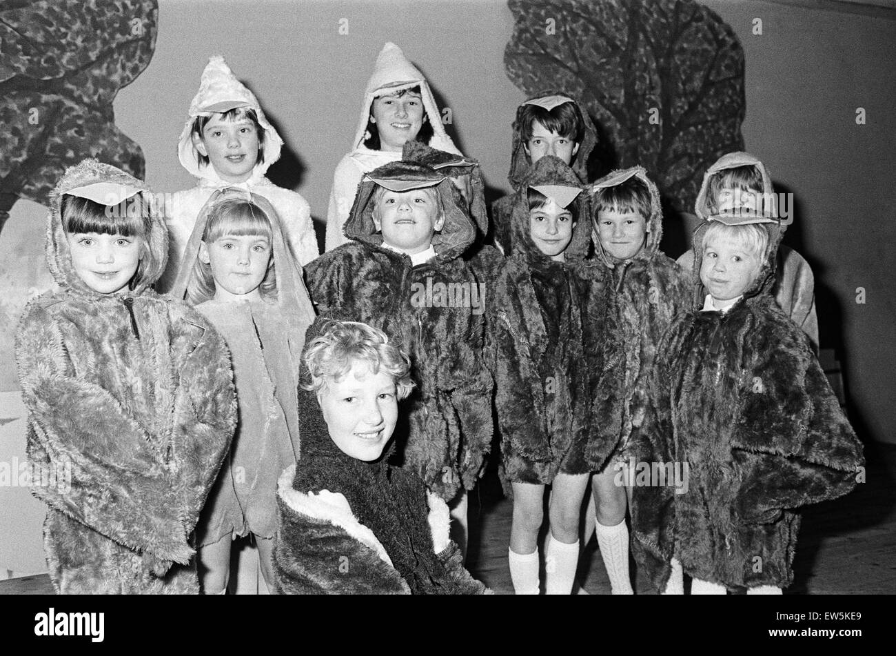Eleven-year-old Joanne Bamforth (front) as the ugly duckling ...