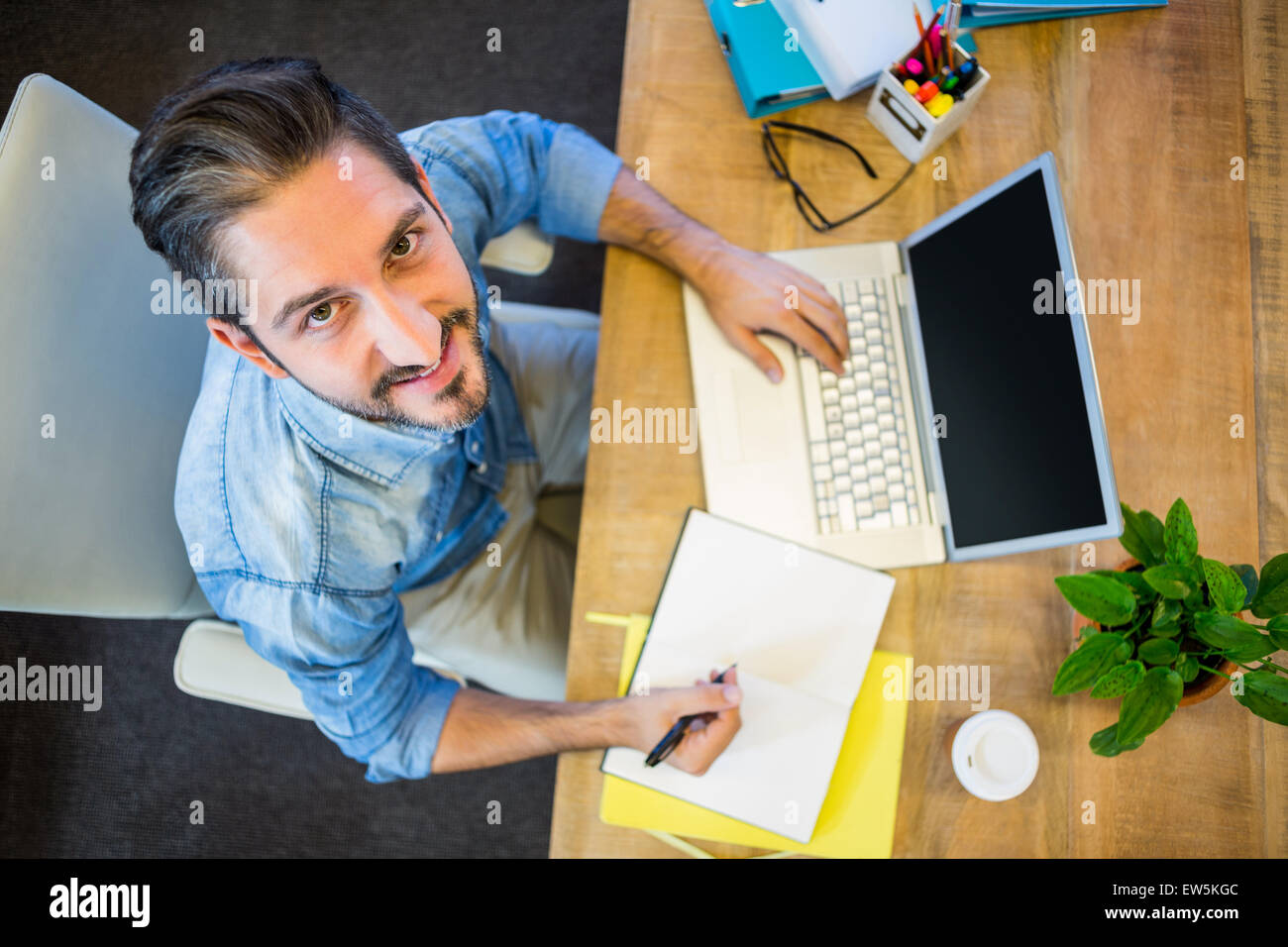 Businessman in shirt looking camera hi-res stock photography and images ...