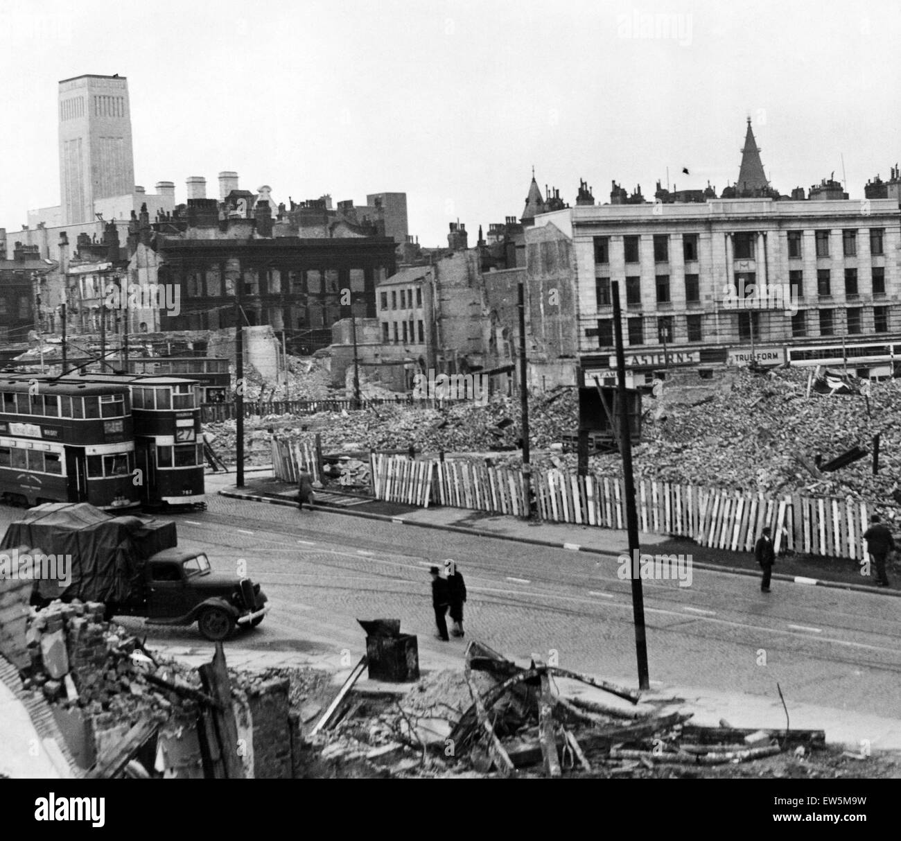 Bomb damage in south Black and White Stock Photos & Images - Alamy
