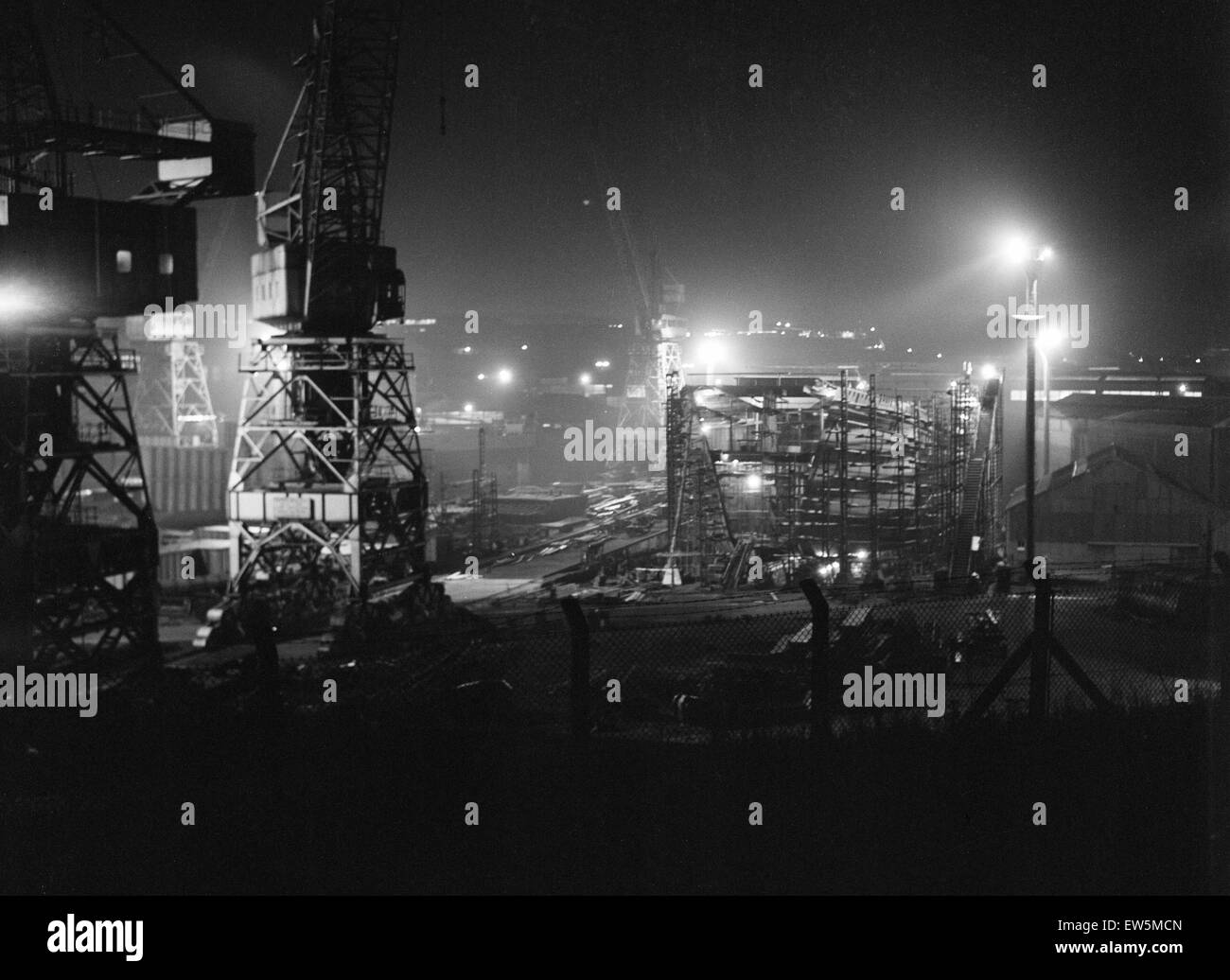Shipbuilding Yard, Sunderland, 1st November 1971 Stock Photo - Alamy