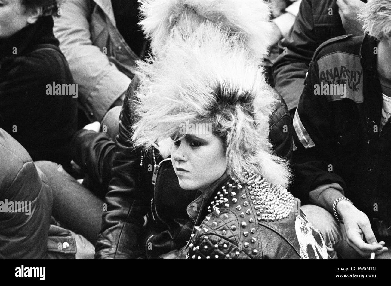 One of the CND protesters who marched through Coventry throwing the ...