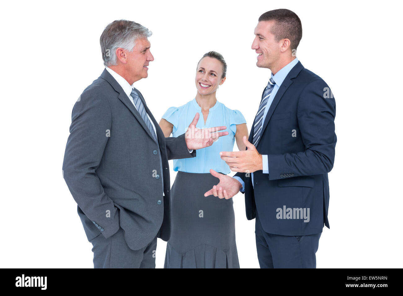 Business people standing and talking Stock Photo - Alamy