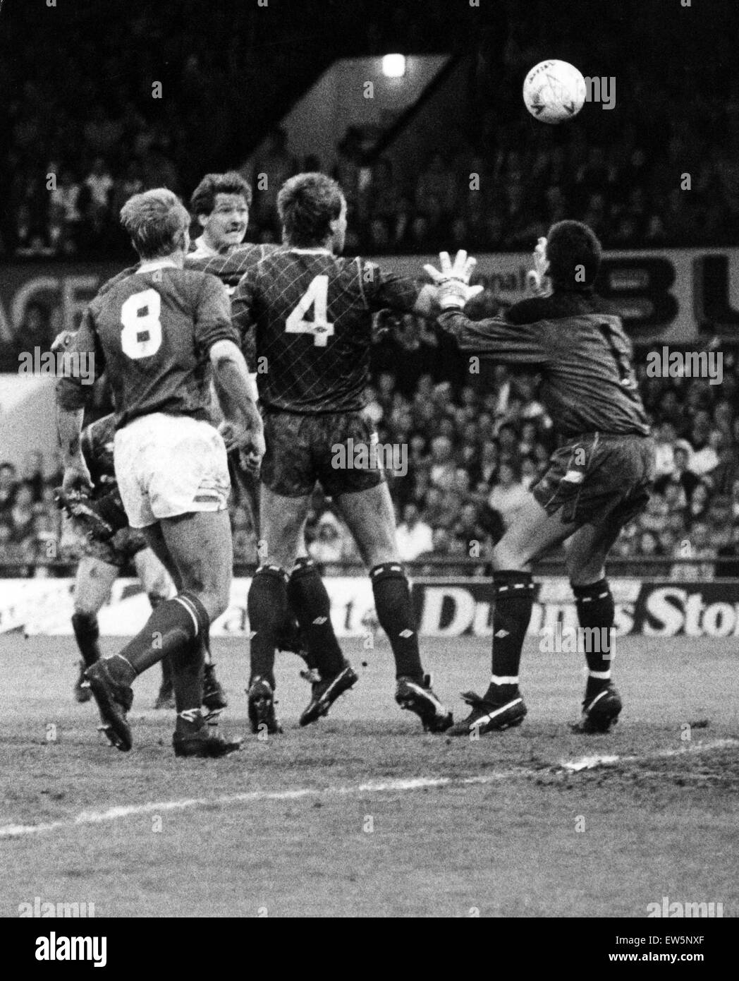 Trevor Senior heads home Boro's first goal past Chelsea defender Steve ...