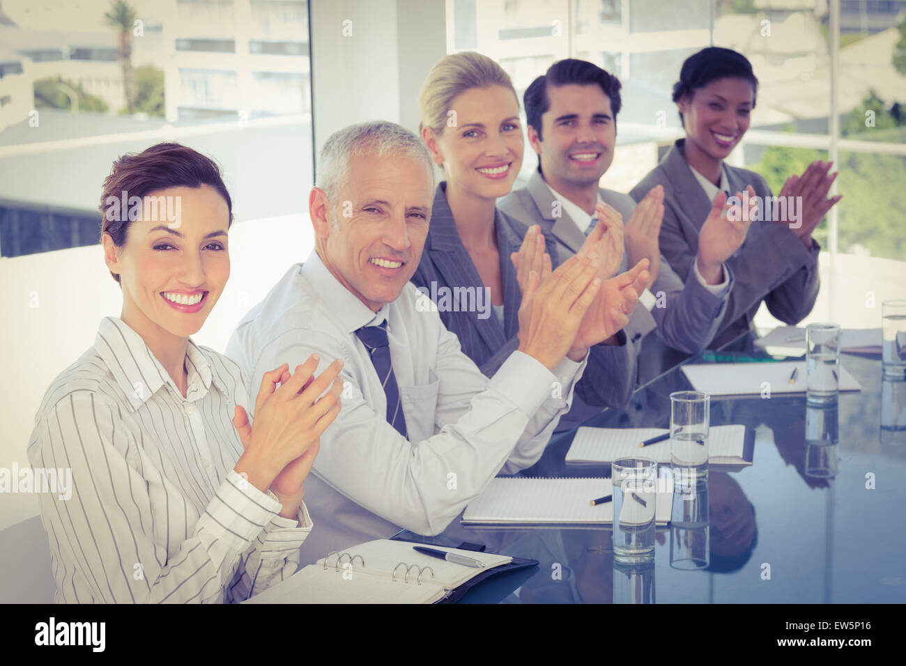 Applause portrait businessman team hi-res stock photography and images ...