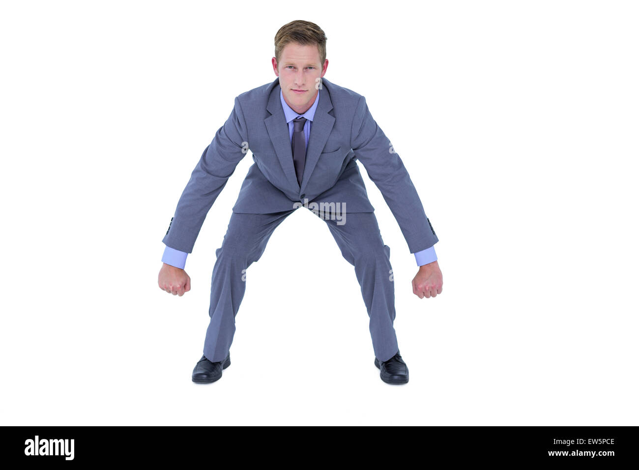 Businessman carrying something with his hands Stock Photo - Alamy