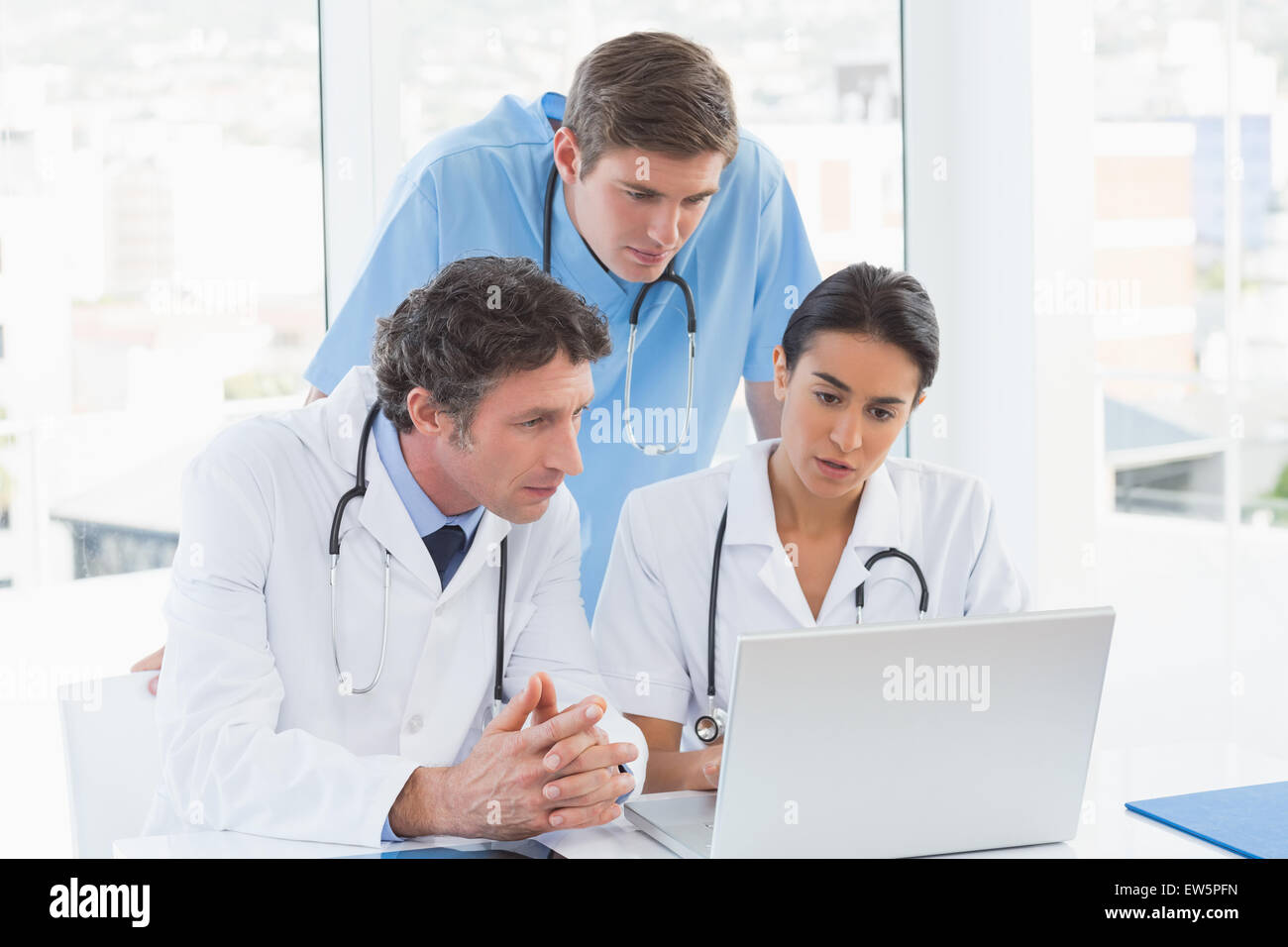 Medical team working on computer hi-res stock photography and images ...