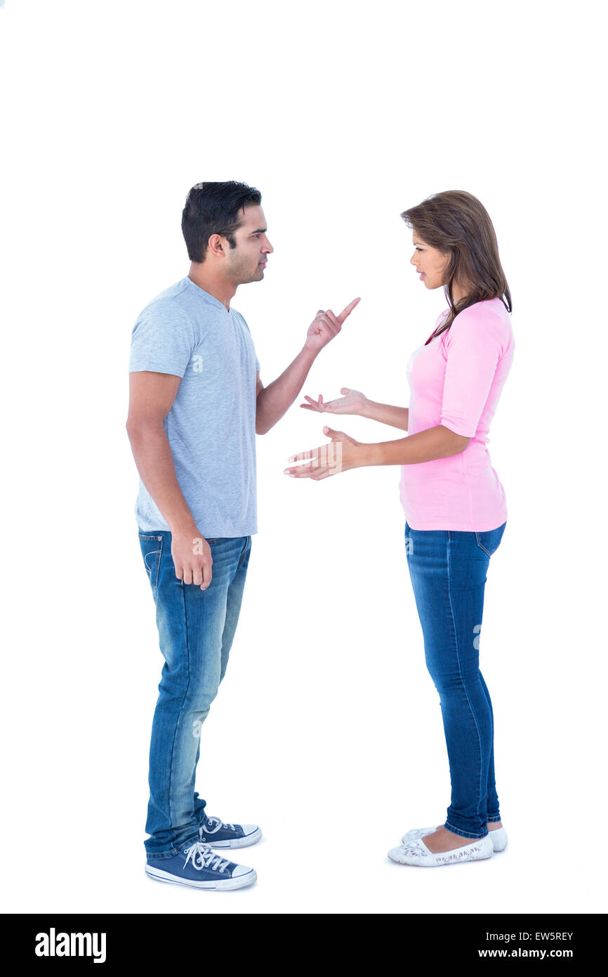 Couple having an argument Stock Photo - Alamy