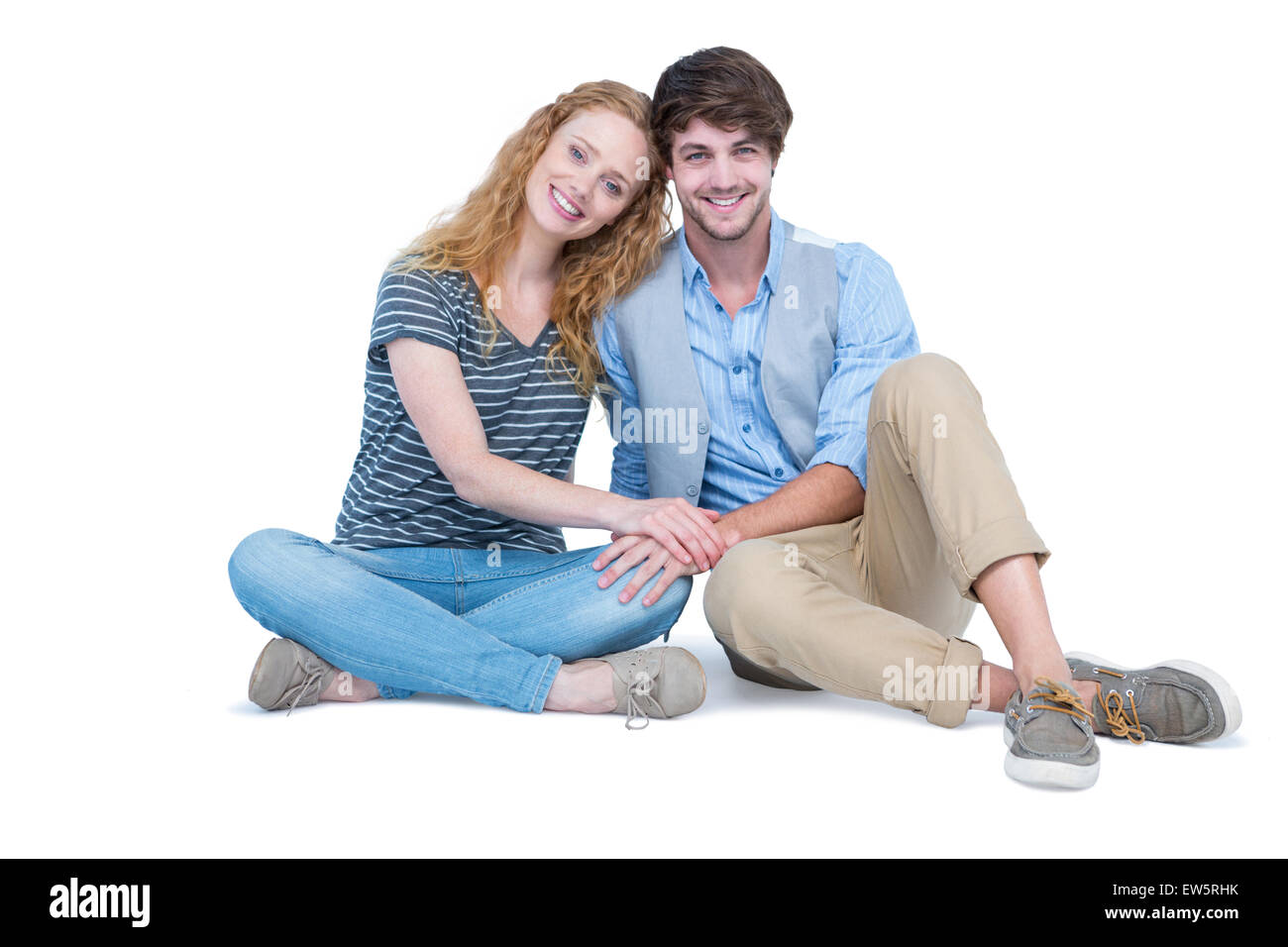 Couple romantic sitting cheerful Cut Out Stock Images & Pictures - Alamy