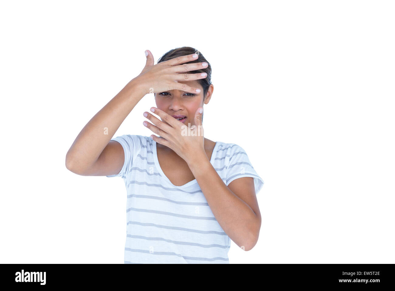 Hiding hands hi-res stock photography and images - Alamy