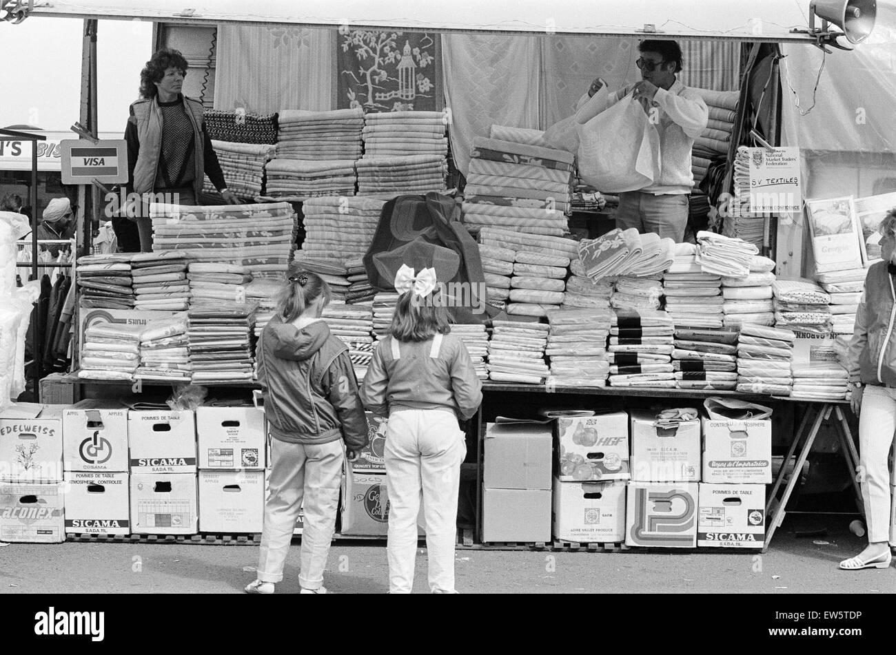 Redcar Market, 9th May 1987 Stock Photo - Alamy
