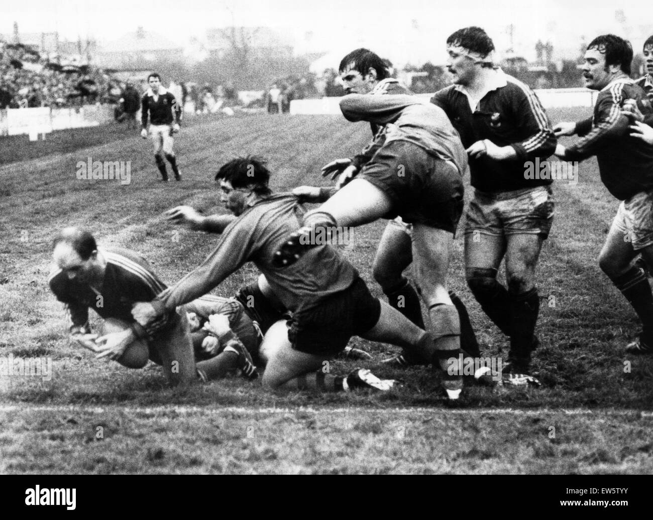Llanelli v Australia rugby match, during the Australia tour of Britain ...