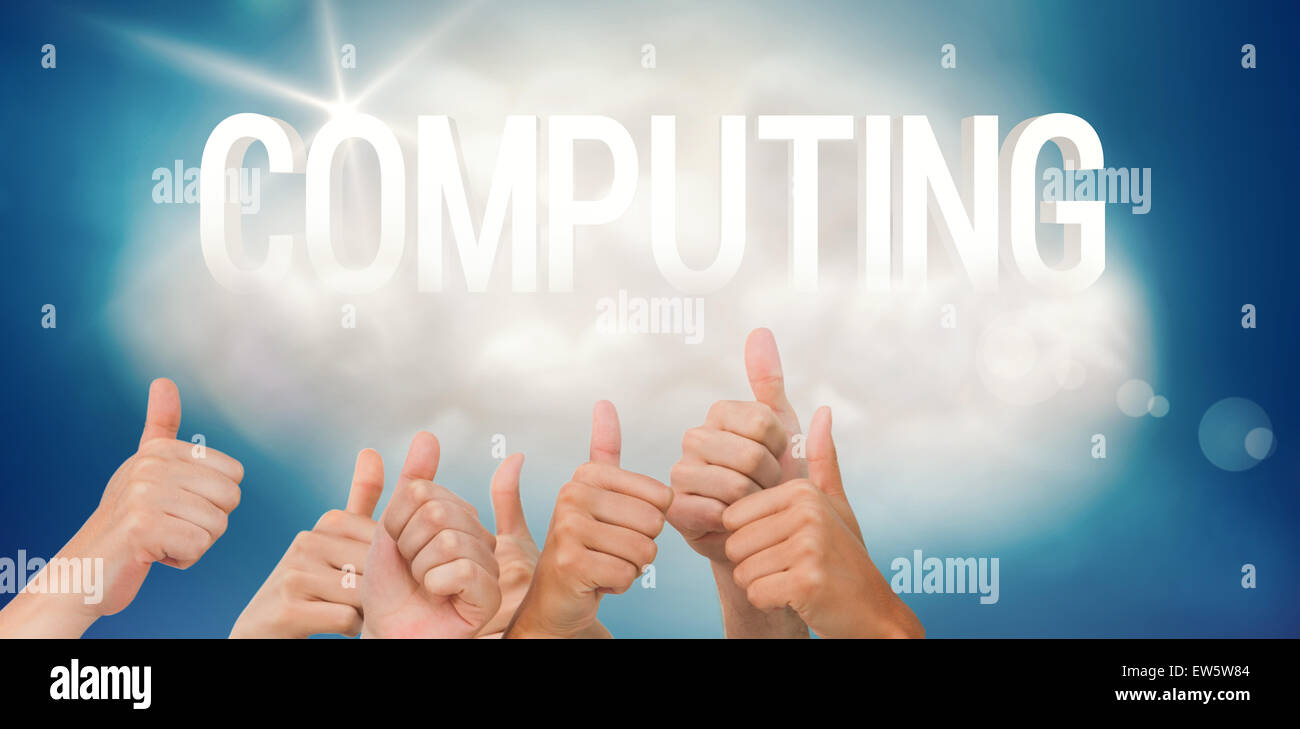 Composite image of hands giving thumbs up Stock Photo - Alamy
