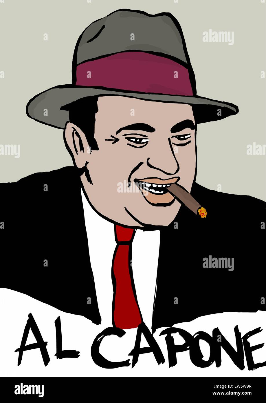Al capone portrait cigar hi-res stock photography and images - Alamy