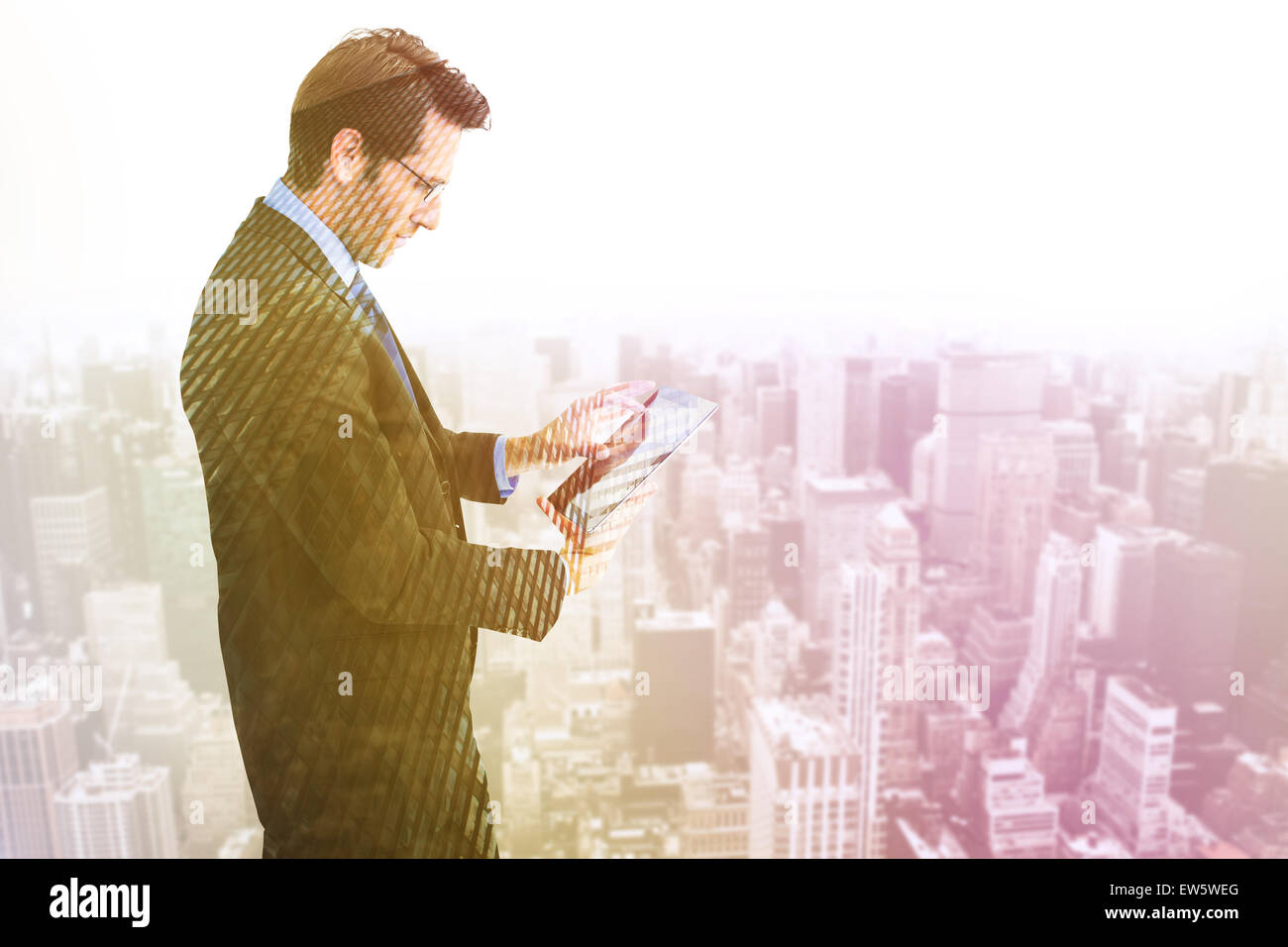 Composite image of businessman standing Stock Photo - Alamy